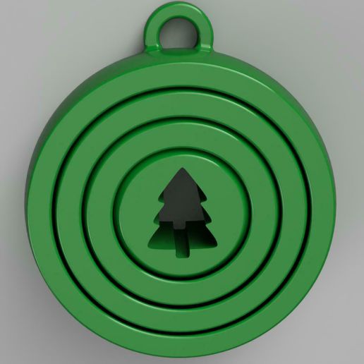 🎄 Christmas Tree Gyroscope Keychain・ STL File for ・Cults