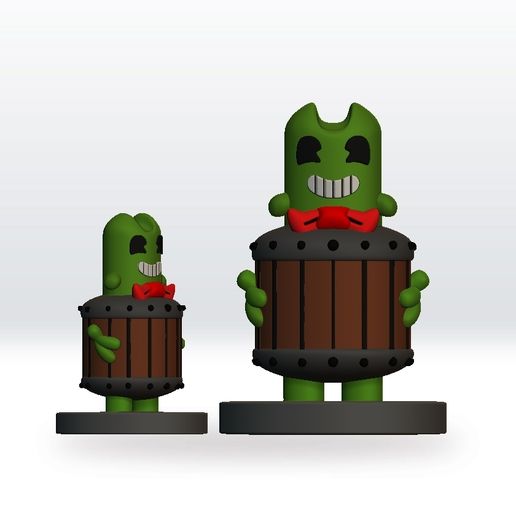 📁 Bendy and the Brine Barrel STL file 3D Model Character Fanart・ STL ...
