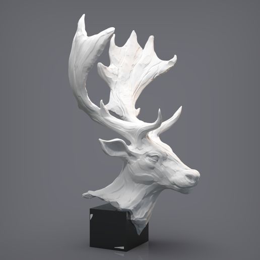 STL file Deer Head 🦌 (OBJ)・Template to download and 3D print・Cults