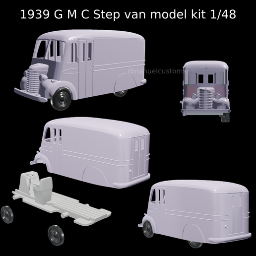STL file 1939 G M C Step van model kit 1/48 🚐 ・3D printer model to ...