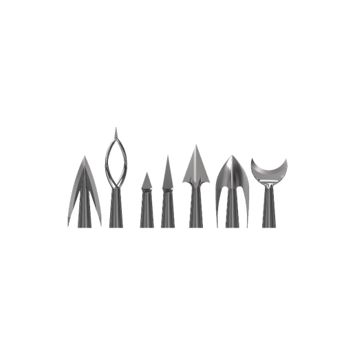 🏹 Medieval Arrowhead Set・ STL File for 3D printing・Cults