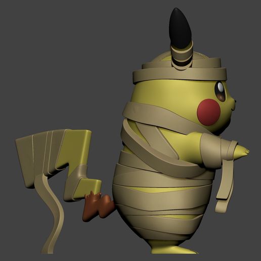 🐉 Pokemon - Pikachu Mummy Halloween・ STL File for 3D printing・Cults