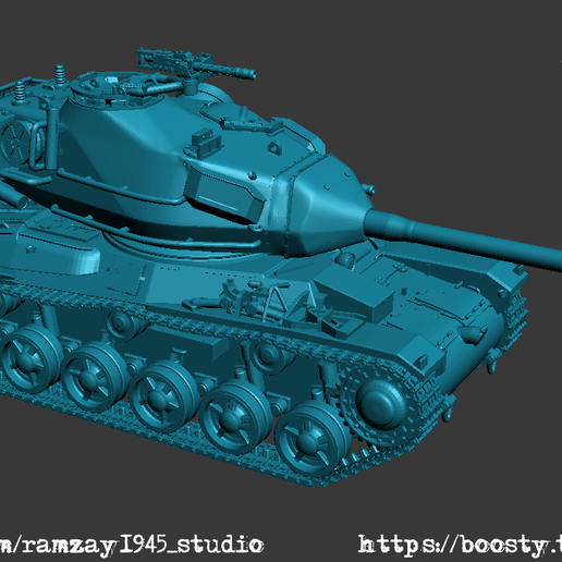 🪖 Strv 74 Swedish medium tank 1:100・ STL File for 3D printing・Cults