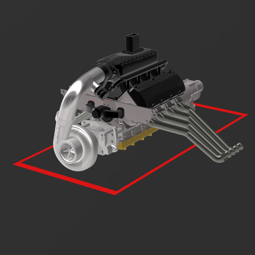 🚗 Procharged VED billet outlaw 540 ci big block Chevy・ STL File for 3D ...