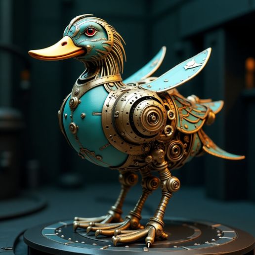 🦆 SteamDuck - Mechanical Steampunk Duck・ STL File for 3D printing・Cults