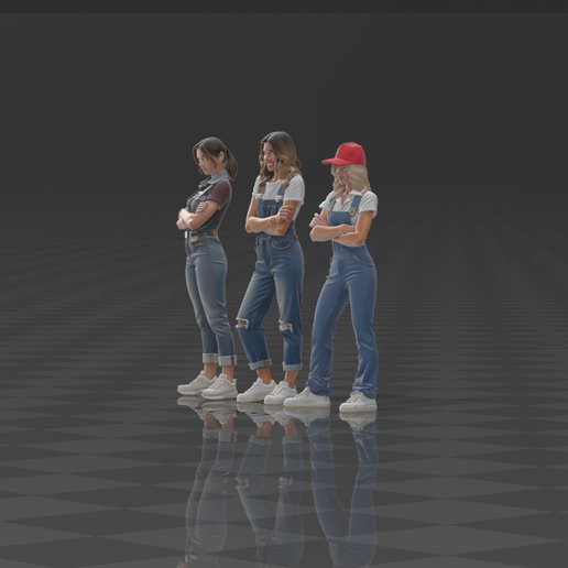 🔧 "PIT QUEENS" - Set 1 | 3 Female Racers & Mechanics - 1/64 Scale 🔧 ...