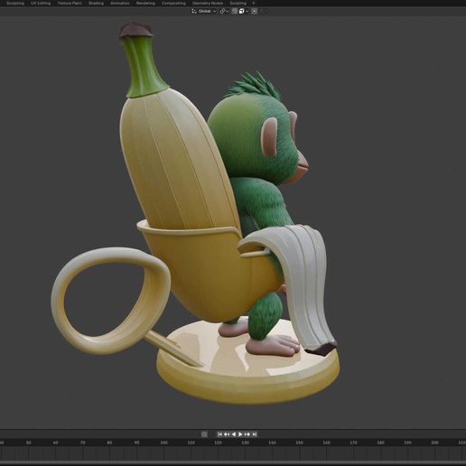 🐒 Chimpanzinni Bananini Figurine | Funny Monkey Character | 3D Print ...