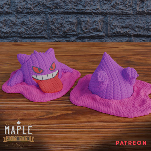 🐉 Knit Gengar - Pokemon・ STL File for 3D printing・Cults
