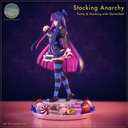 💬 Stocking Anarchy - Panty & Stocking with Garterbelt・ 3D File for 3D ...