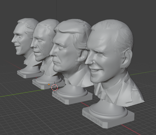 👤 Bust Collection: 21st Century US Presidents・ STL File for 3D printing ...