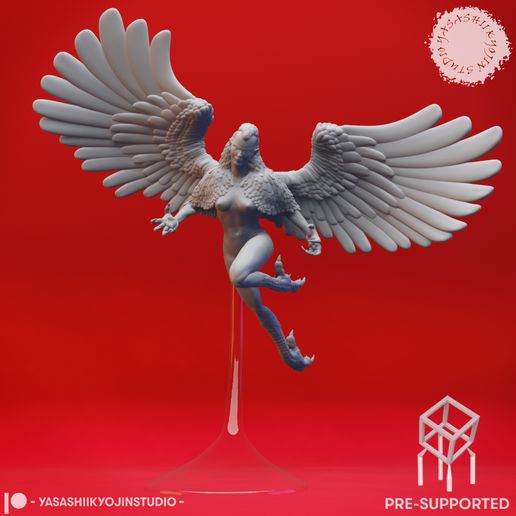 3D file Harpy - Flying - Tabletop MIniature (Pre-Supported STL) 🎲 ・3D ...
