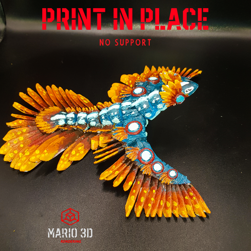 🐦 dragon_bird_articulated_print_in_place_flexi・ STL File for 3D ...