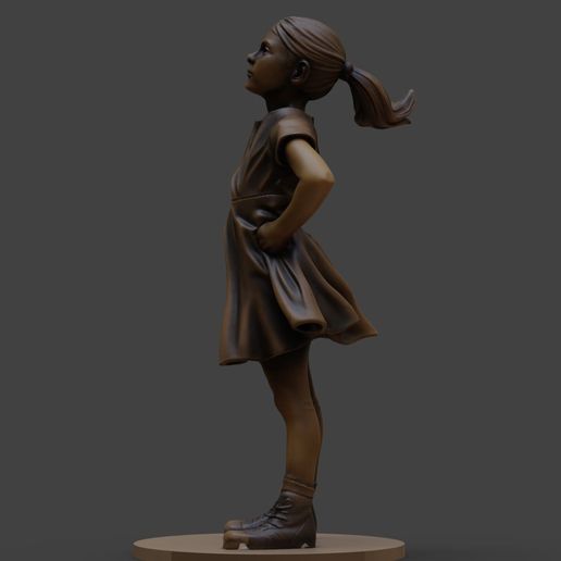 👧 Fearless Girl Printable and renderable・ 3D File for 3D printing・Cults