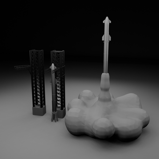 🚀 Starship・ STL File for 3D printing・Cults