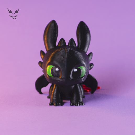 🚆 Toothless Chibi - How to Train Your Dragon・ STL File for 3D printing・Cults