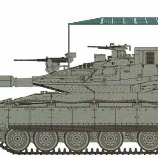 🌆 attempt for cope cage for merkava 4 1/35 and 16th scale・ STL File for ...