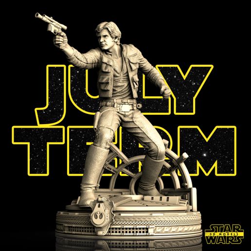 🗿 Han Solo Sculpture - Star Wars 3D Models - Tested and Ready for 3D ...