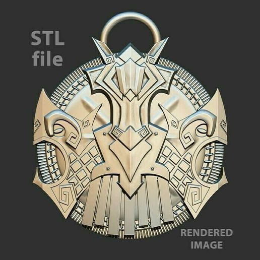 🛡️ Skyrim Nordic Shield pendant downloadable STL file for 3D printing ...