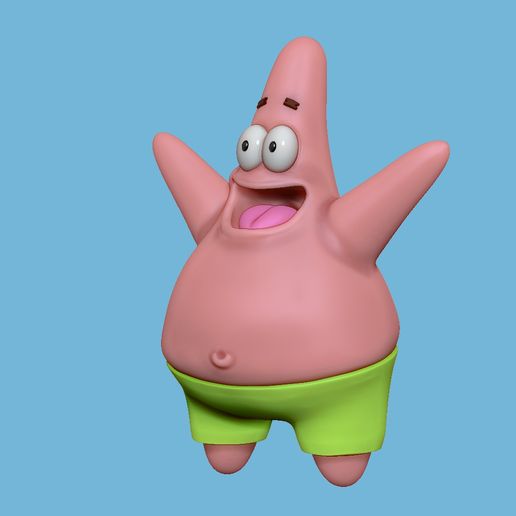 STL file very cute kids toy patrik animation character easy print model ...