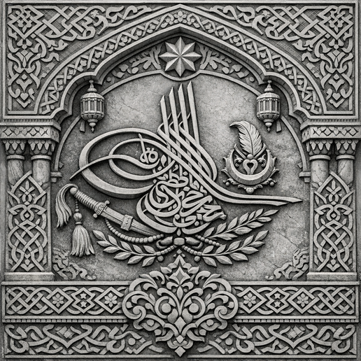 🗿 Ottoman Tughra 3D Relief - Arabic Calligraphy for CNC・ STL File for ...