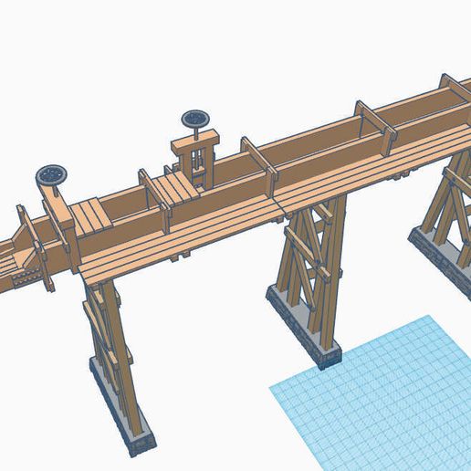 🚰 Sluiceway and water wheel 1:24・ STL File for ・Cults