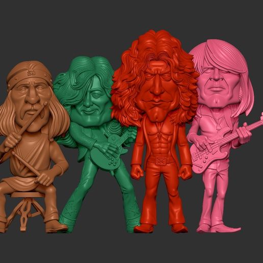 🎬 Led Zeppelin・Archivo STL para Impresión 3D・Cults