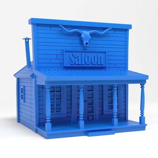 🏠 Saloon west・ STL File for 3D printing・Cults