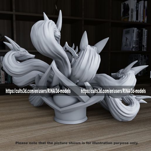 🎲 immortalized legend ahri from League of Legends・ STL File for 3D ...