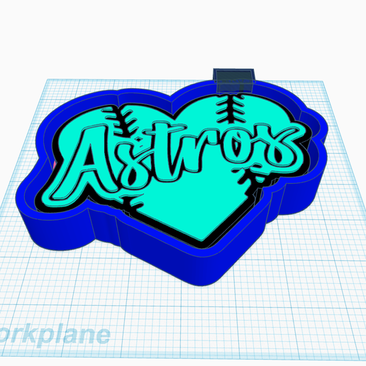 💜 Astros heart・ STL File for ・Cults