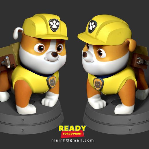 🐾 Rubble - PAW Patrol・ 3D File for ・Cults