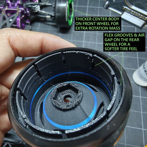 🛞 RAWC RC DRIFT STANG AERO-5-EXPERIMENTAL WHEEL / 6 & 9 OFFSET / 1:10 ...