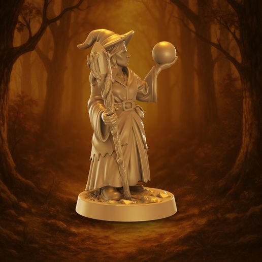 🎲 High-Quality 3D Printable Miniature Forest Seeress・Free OBJ File for ...
