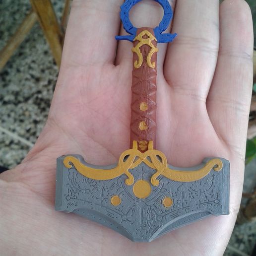 🔨 Thor's Hammer Keychain・ STL File for 3D printing・Cults