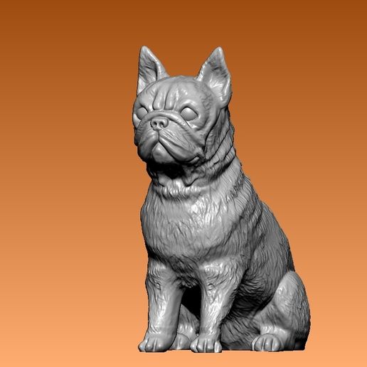 STL file Ferocious bull dog - statue - 3D print 🐂 ・3D print model to ...
