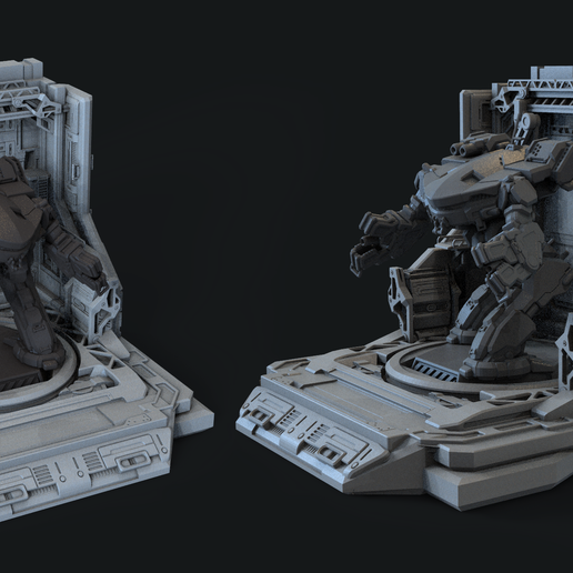 ⭐ Battletech Mech Bay Displays・ 3D File for 3D printing・Cults