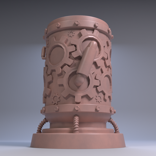 ⚙️ Steampunk Gear Pen Holder – Pencil Holder - Victorian Brass Desk ...