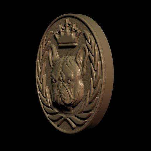🏅 Exotic French Bulldog Medallion・ STL File for 3D printing・Cults