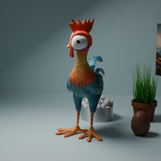 🐔 HeiHei Chicken - Moana 2・ STL File for 3D printing・Cults