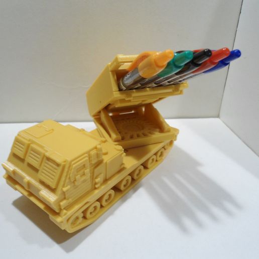 🖊️ Missiles Launcher Pen & Pencil holder・ STL File for ・Cults