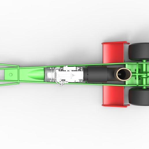 🏎️ Diecast Front engine jet dragster Scale 1:25・ 3D File for ・Cults