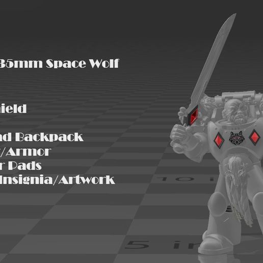 🛰 Custom 35mm Space Wolf Mini・Free 3D File for 3D printing・Cults