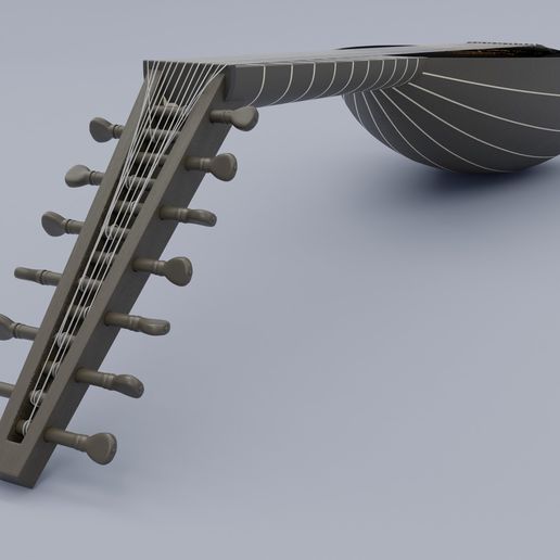 🎸 Jaskier's Lute - The Witcher・ 3D File for ・Cults