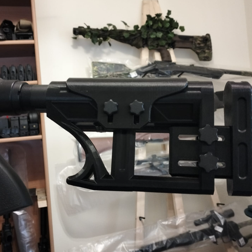 🔫 Airsoft Stock M4/AR/DMR style v2・ STL File for 3D printing・Cults