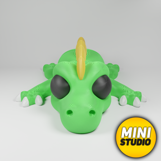 🦖 FLEXI CUTE DINOSAUR KEYCHAIN・Free STL File for 3D printing・Cults