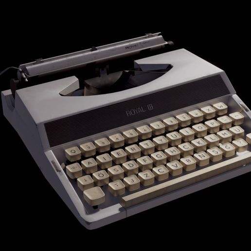 👴 Vintage Typewriter Low-poly・ STL File for 3D printing・Cults