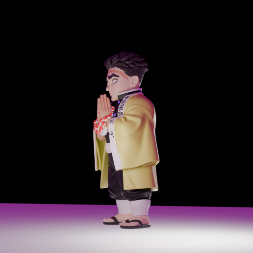 🧘‍♂️ Gyomei Himejima Himejima Chibi 3D -・ STL File for 3D printing・Cults