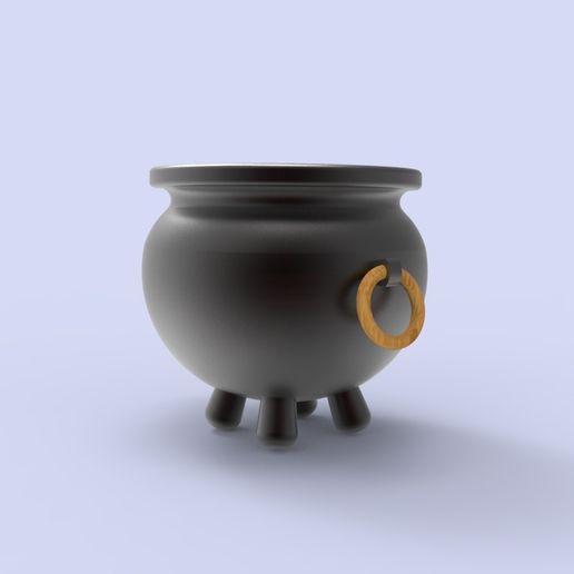 🪞 Cauldron with Handles・ STL File for 3D printing・Cults