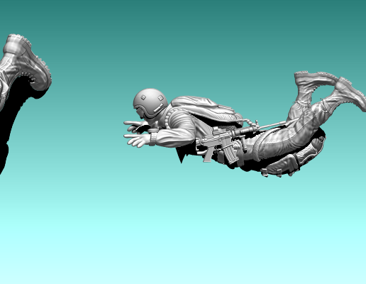🫡 Paratrooper・ STL File for ・Cults