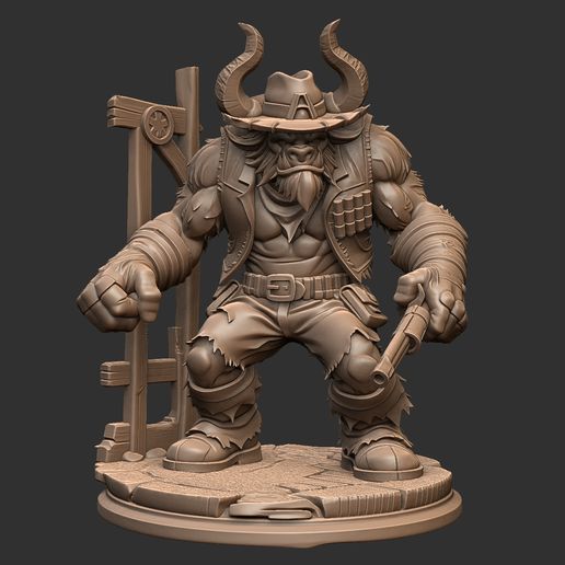 🤠 Alistar Longhorn Cowboy - High-Detail League of Legends STL Miniature ...