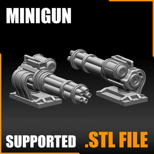 🦸 MINIGUN mounted for vehicles・ STL File for 3D printing・Cults